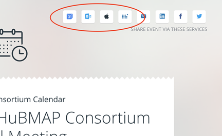 Guide to the Consortium Calendar – HuBMAP Consortium