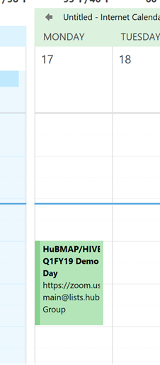 Guide to the Consortium Calendar – HuBMAP Consortium